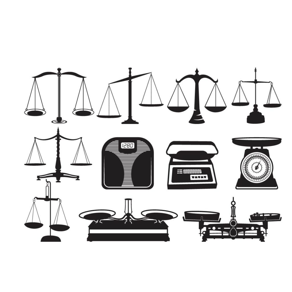 Weight Scale SVG, Weighter Silhouette, Balance Svg, Vector Bundle ...
