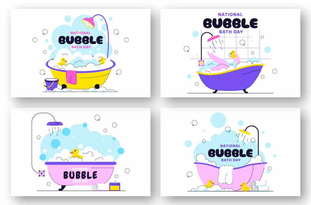 10 National Bubble Bath Day Illustration - MasterBundles