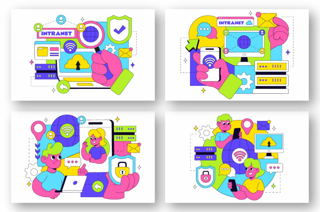 10 Intranet Technology Illustration - MasterBundles