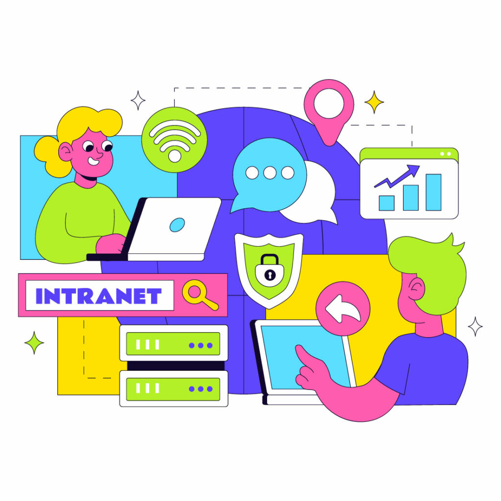 10 Intranet Technology Illustration - MasterBundles
