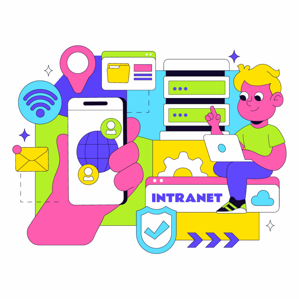 10 Intranet Technology Illustration - MasterBundles