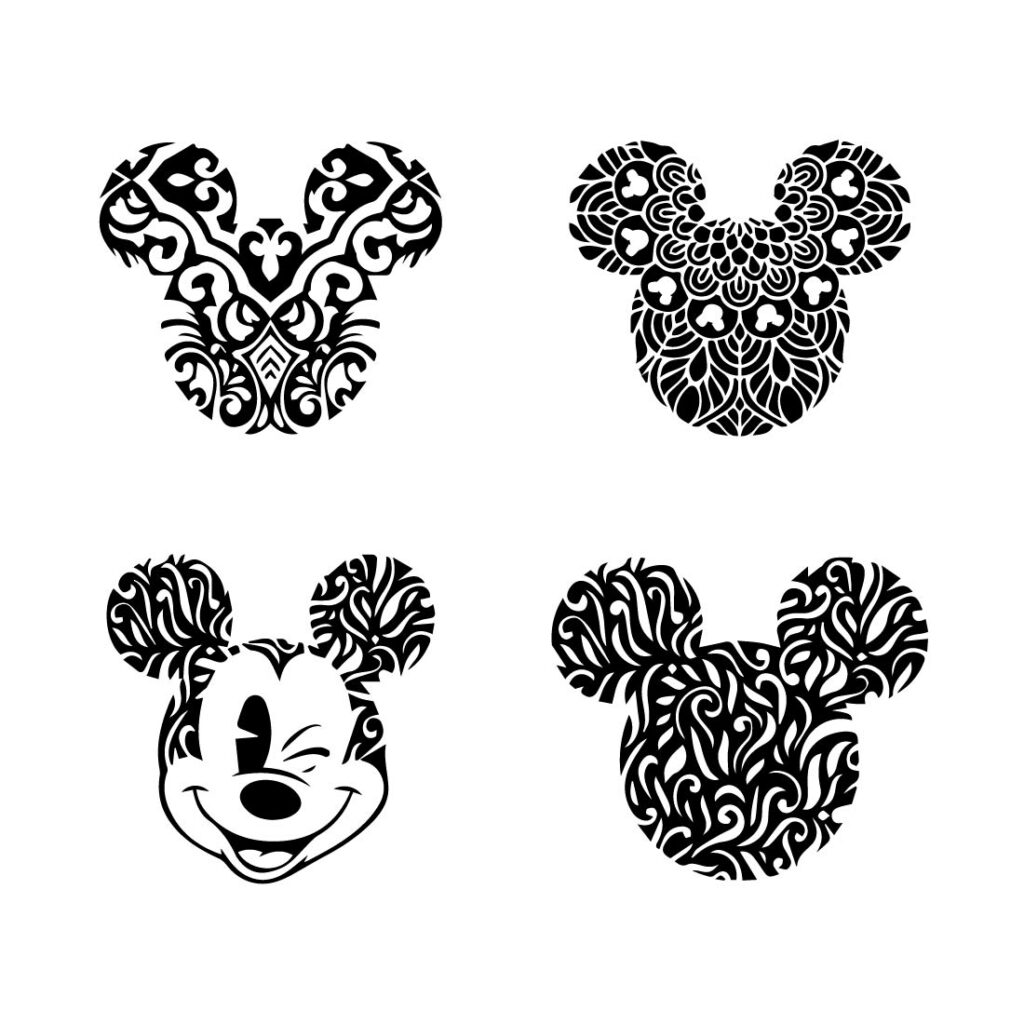 Mouse Vector SVG Bundle, Mickey and Minnie Inspired SVG Bundle, clipart ...