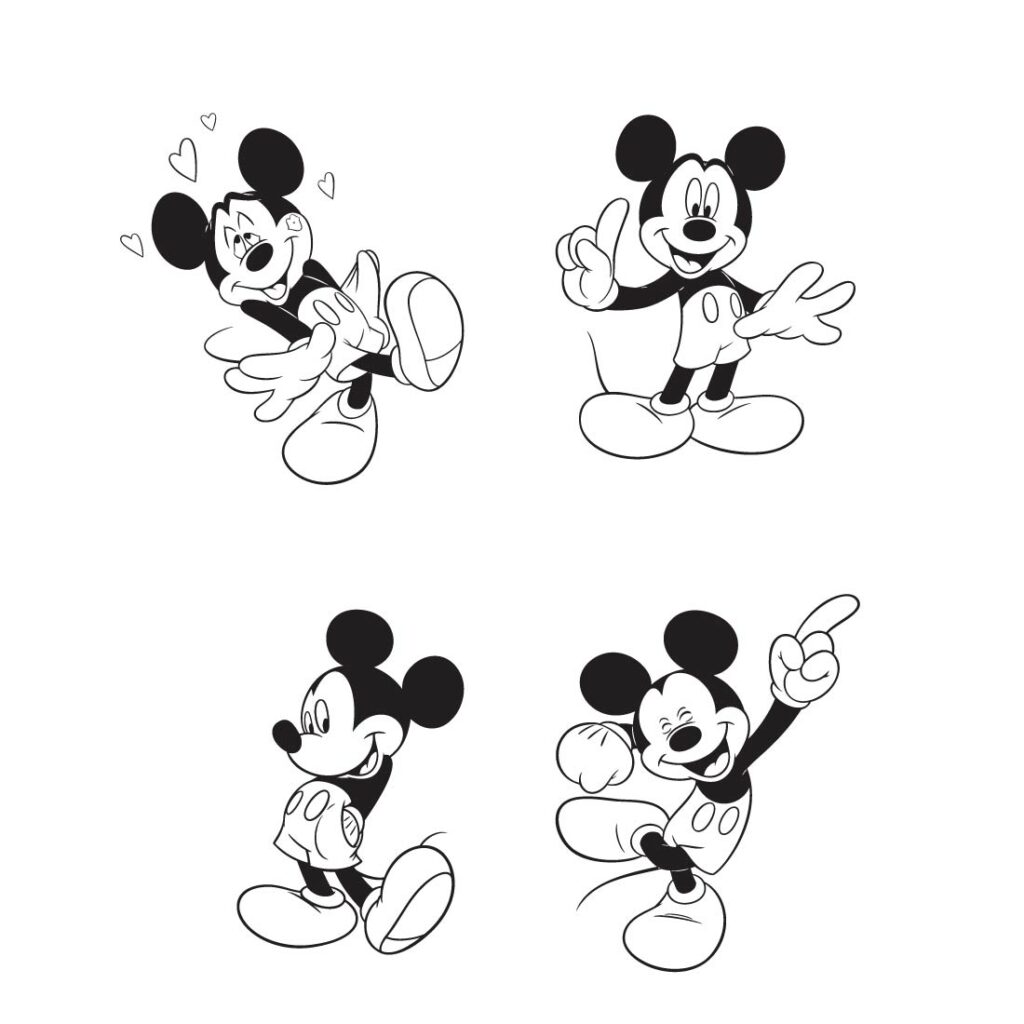 Mouse Vector SVG Bundle, Mickey and Minnie Inspired SVG Bundle, clipart ...