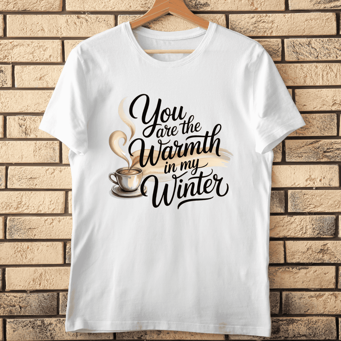 Heart-Shaped Steam Coffee Mug and Love Quote T-Shirt Design - MasterBundles