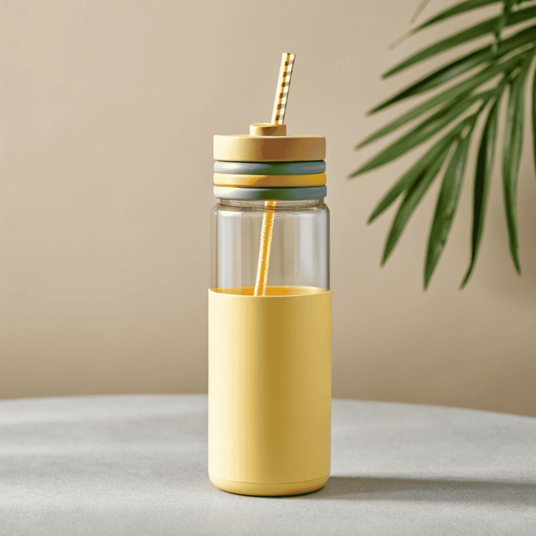 Brandable Multicolor Water Bottle Duo Mockup - MasterBundles