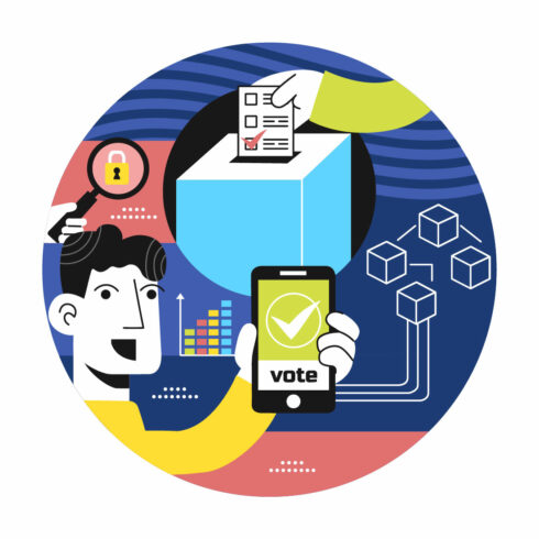 10 Blockchain Voting System Illustration - MasterBundles