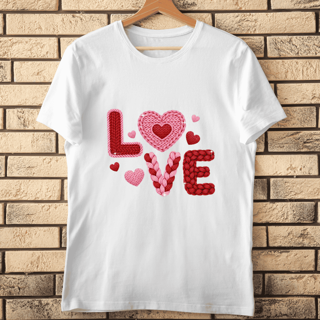 Knitting Effect LOVE Word PNG for Valentine's Day T-Shirt Design ...