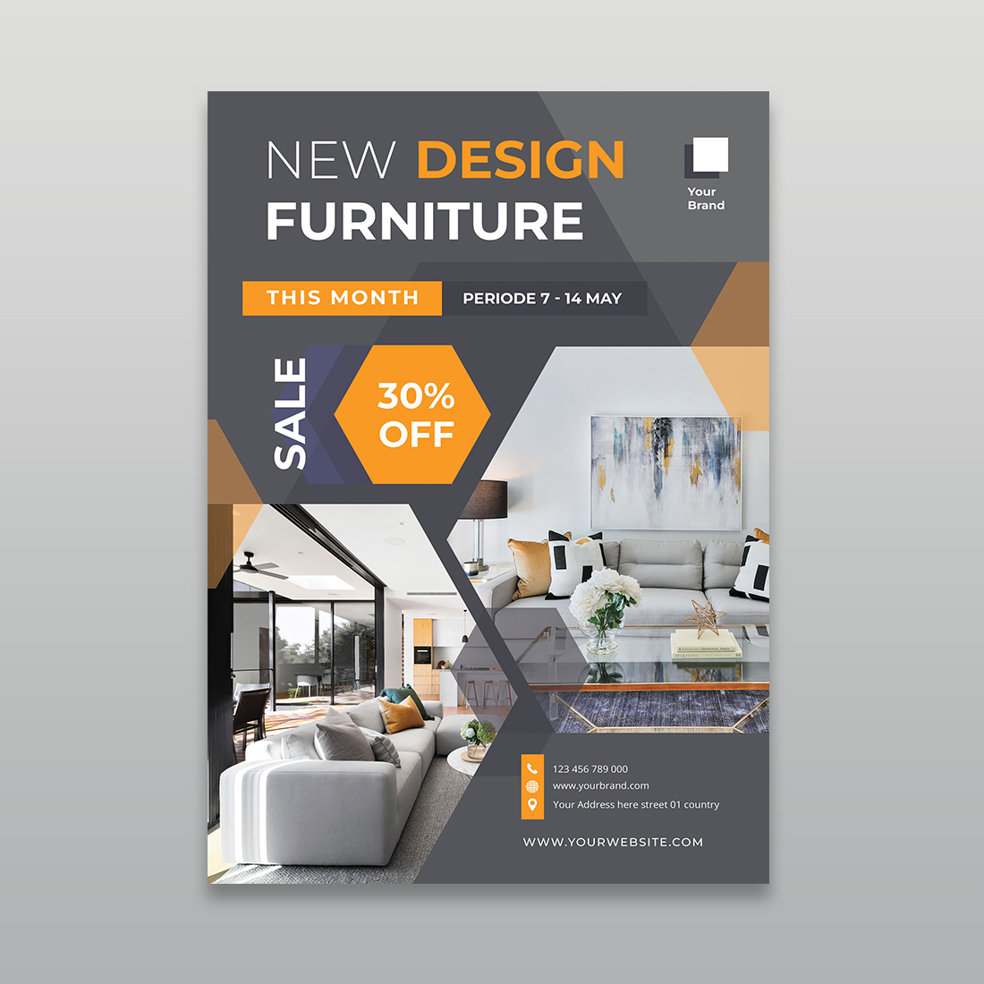 Modern Furniture Sale & Home Interior Flyer Template - MasterBundles