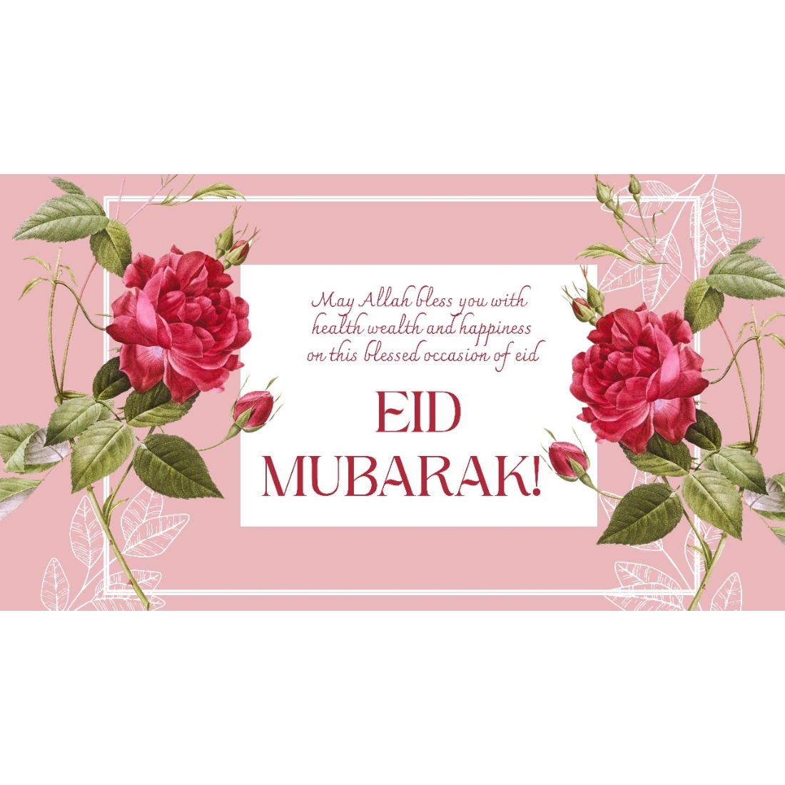eid mubarak card - MasterBundles