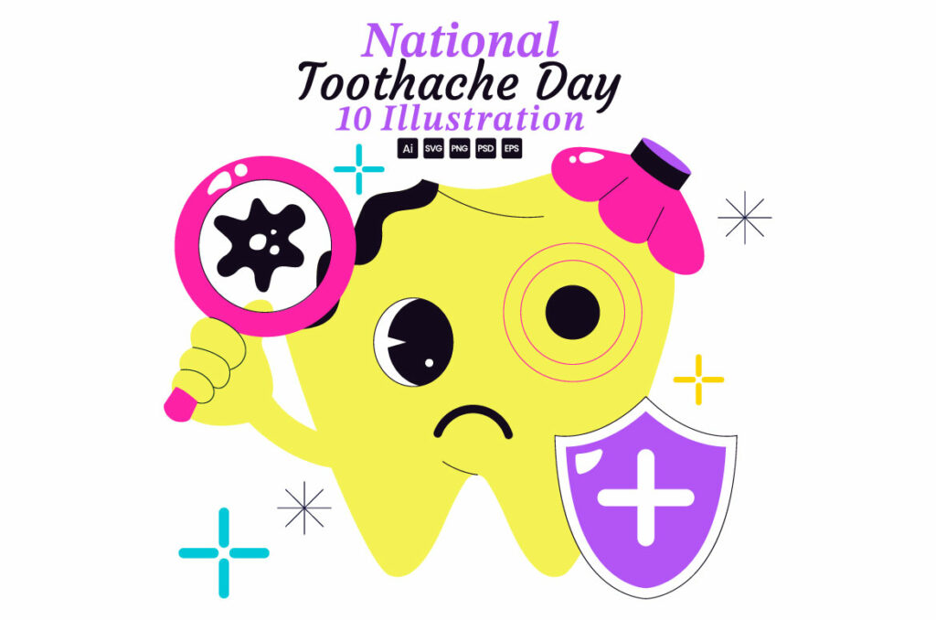 10 National Toothache Day Illustration - MasterBundles
