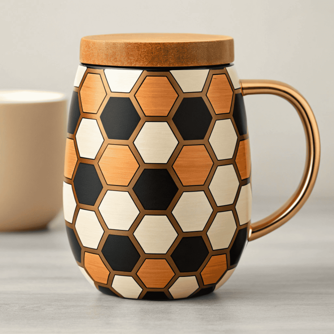 Designer Insulated Mug Mockups – Hexagon Colorway & Triangle Pattern ...