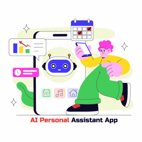 10 AI Personal Assistant App Illustration - MasterBundles