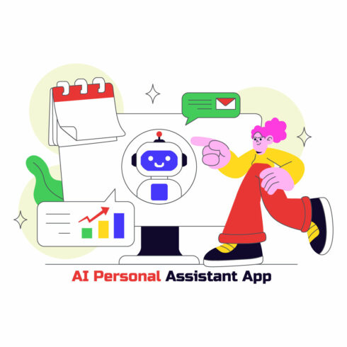 10 AI Personal Assistant App Illustration - MasterBundles
