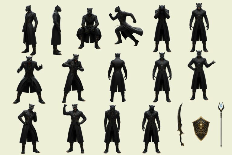 Panther FURRY NPC — 1 Iconic Character, 6 Poses, 9 Emotions | Fantasy ...
