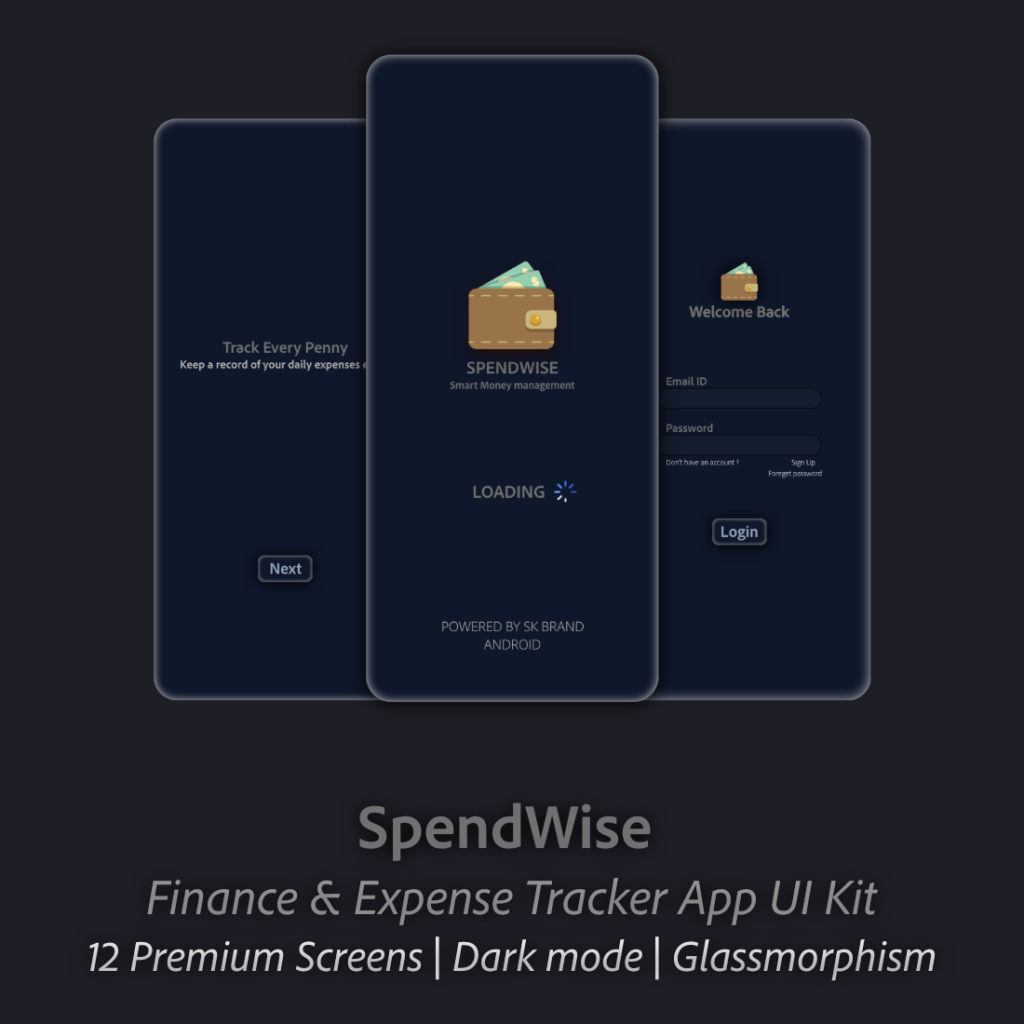 SpendWise - Premium Finance & Expense Tracker App UI Kit (12 Screens ...