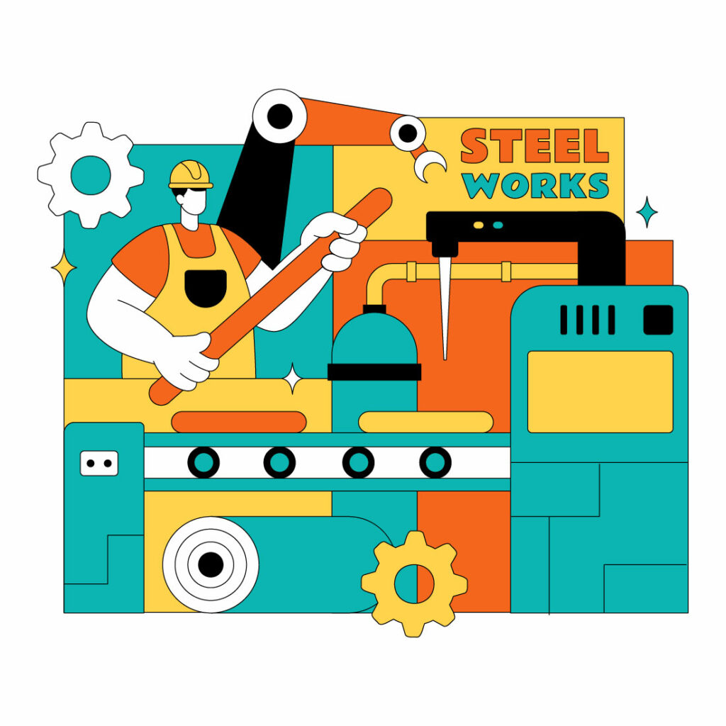 10 Steelworks Vector Illustration - MasterBundles