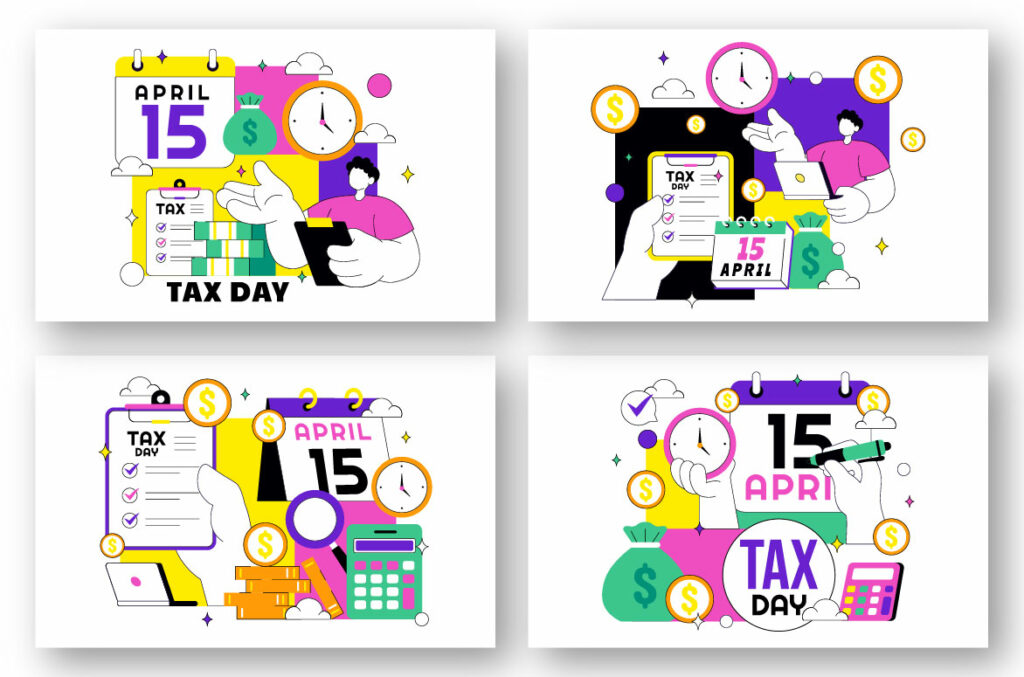 10 Happy Tax Day Illustration - MasterBundles