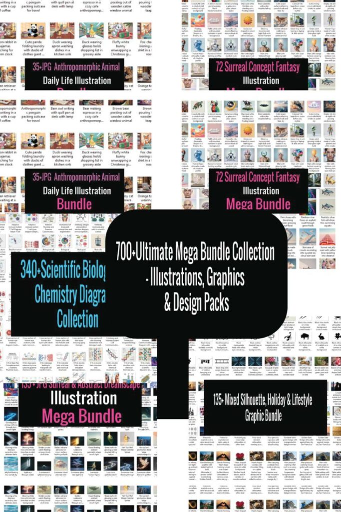 700+ Ultimate Mega Bundle Collection – Illustrations, Graphics & Design ...