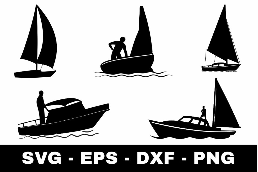 Boat Silhouette SVG - MasterBundles
