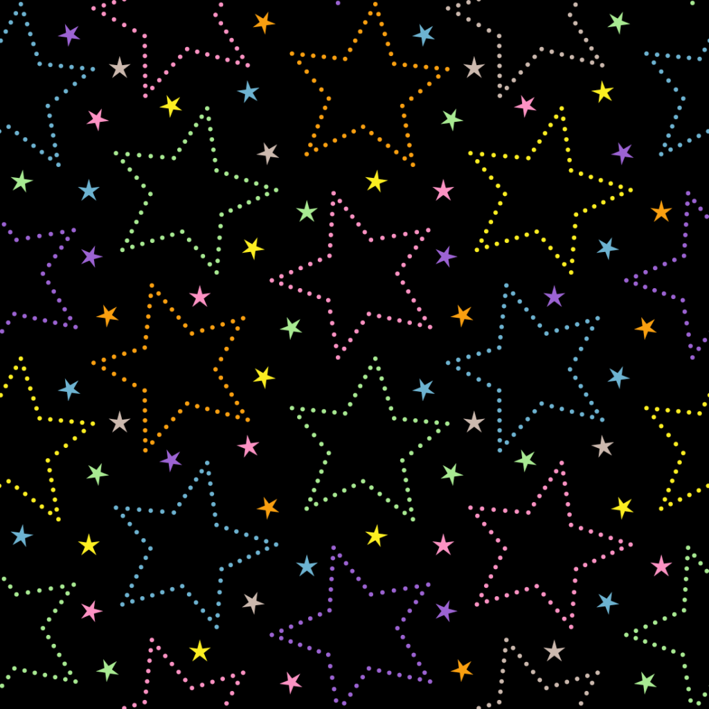 Starry Night Sky Seamless Pattern – Colorful Flat Repeatable Pattern in ...