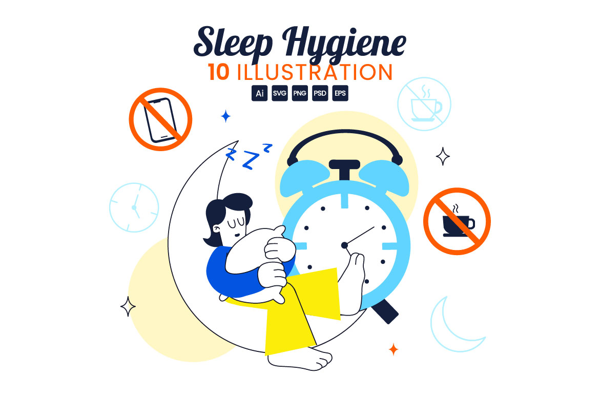 10 Sleep Hygiene Illustration - MasterBundles