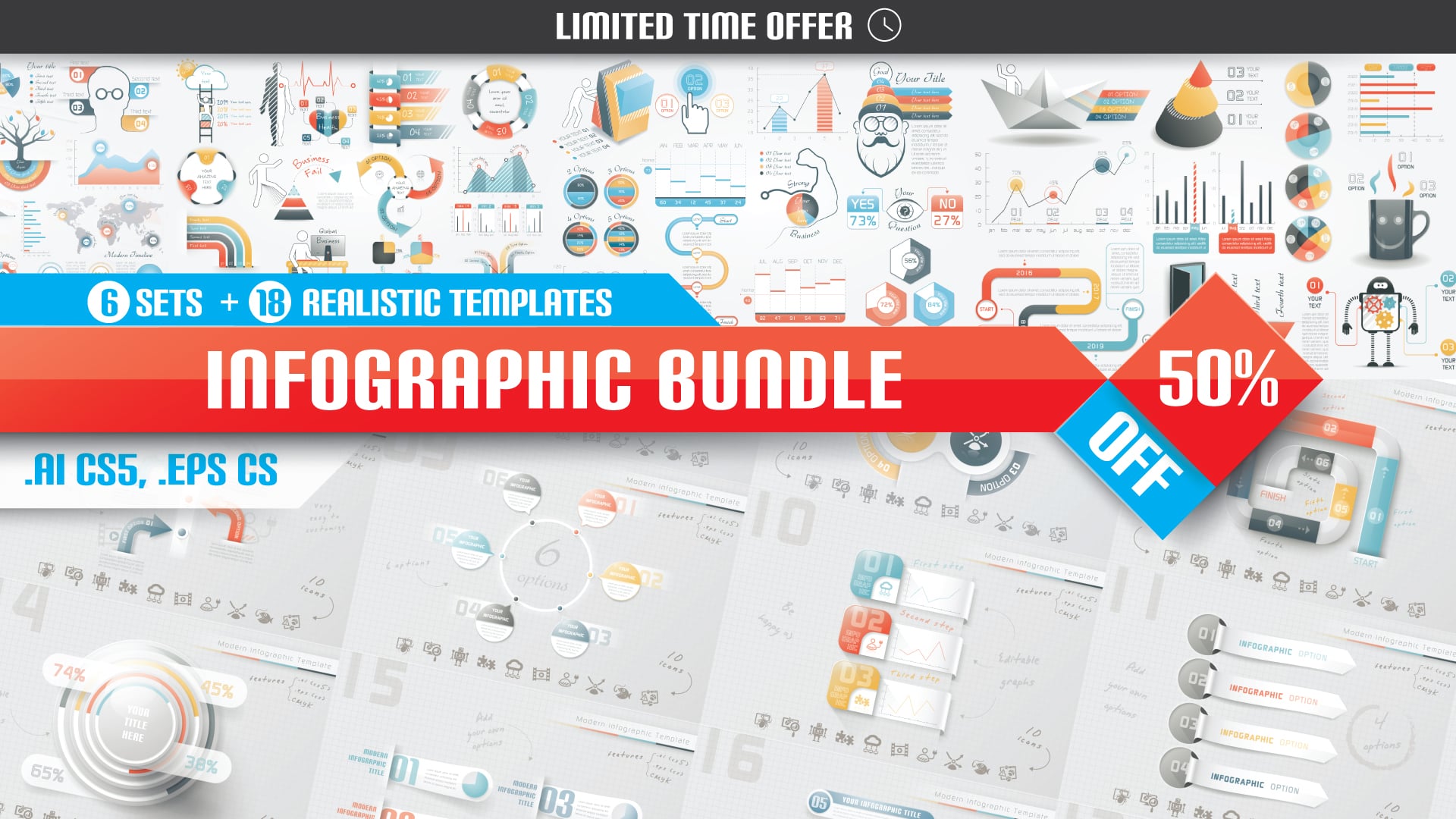 Awesome Infographics Templates Bundle – MasterBundles