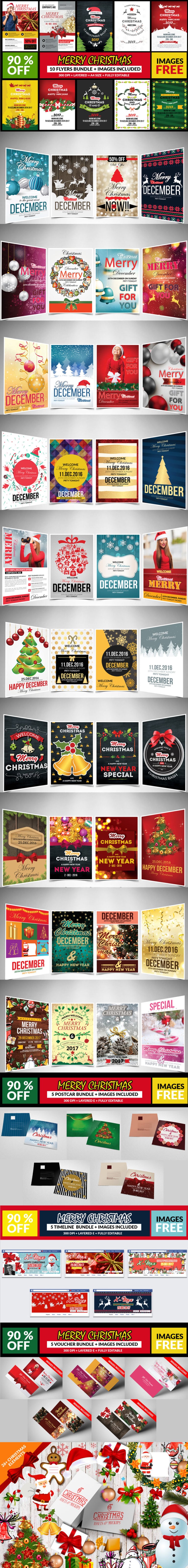 Christmas Bundle: 65 Amazing Templates + 26 Elements – MasterBundles