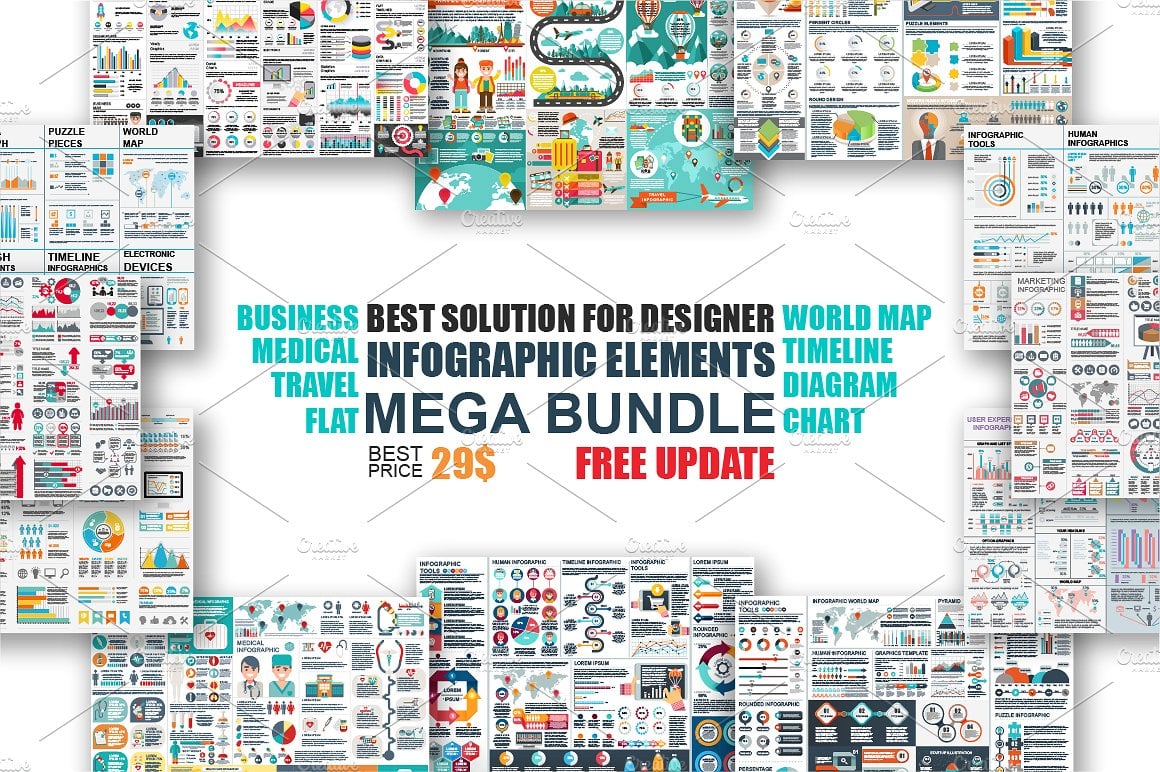 Infographic Elements Mega Bundle - just $29 – MasterBundles
