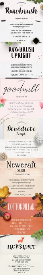 Hand Drawn Fonts - 7 High Quality Fonts for $17 – MasterBundles