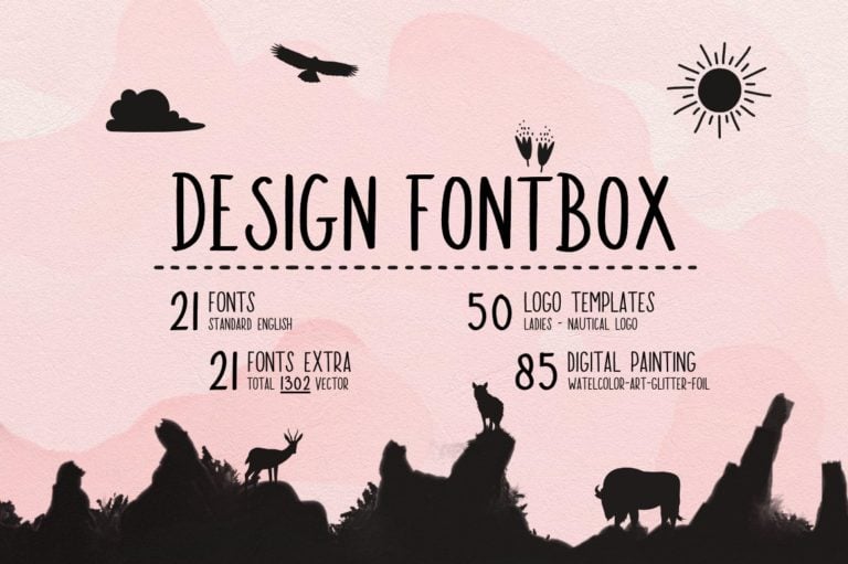 Fontbox - Elements for Web Design - Fonts, Logos, Watercolors ...