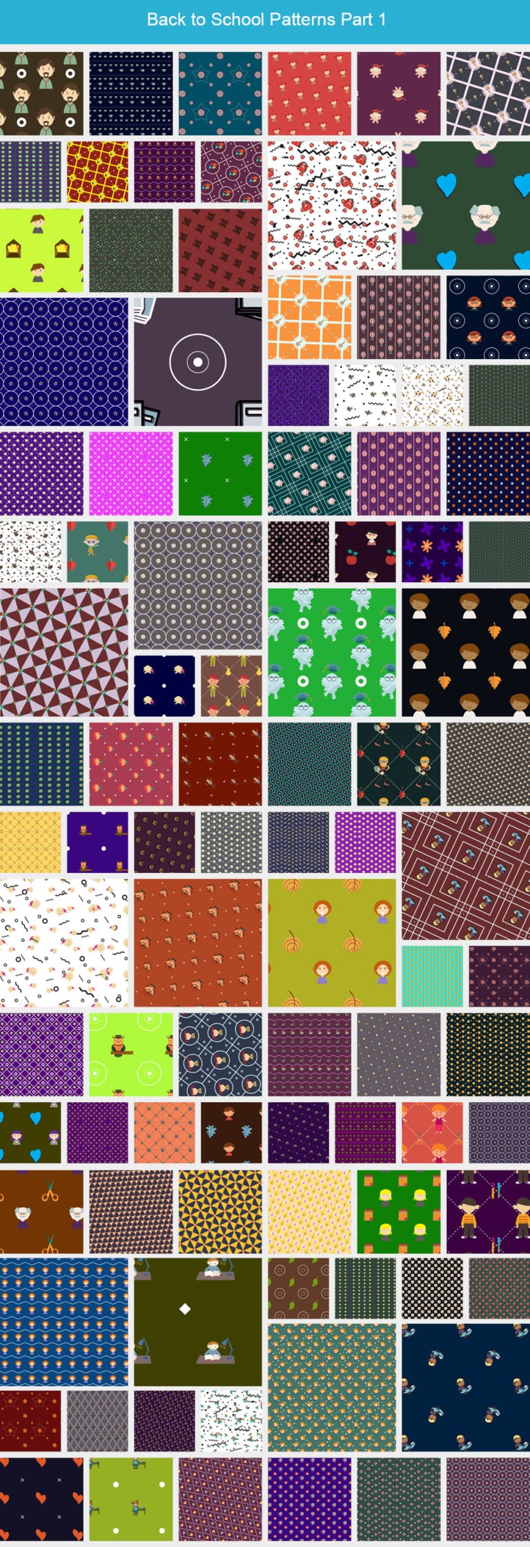 500 Back to School Patterns - $10 – MasterBundles