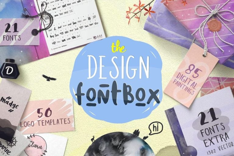 Fontbox - Elements for Web Design - Fonts, Logos, Watercolors ...