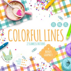 Colorful Lines - Seamless Patterns - just $1 – MasterBundles