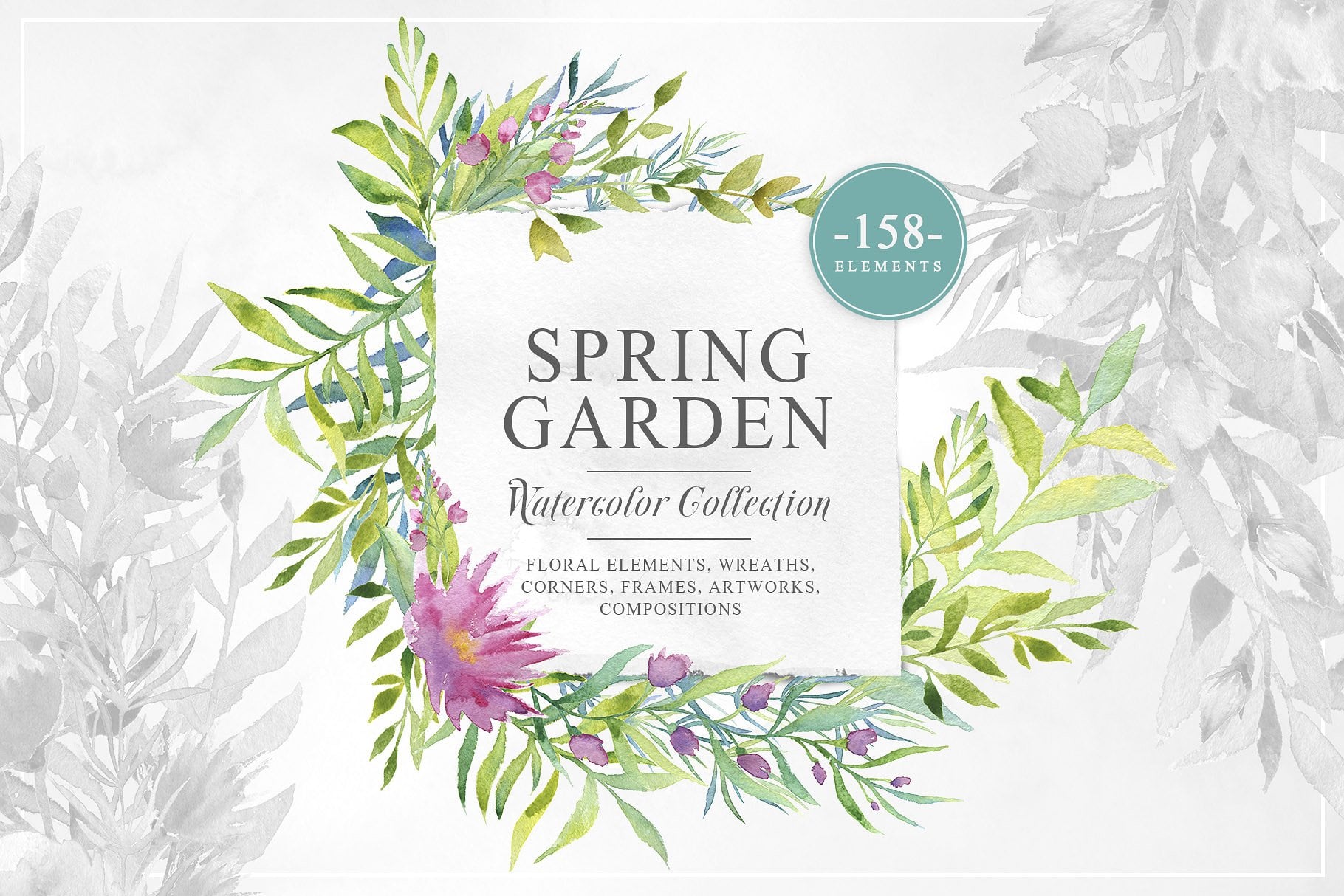 Spring Garden Watercolor Collection - only $12! – MasterBundles