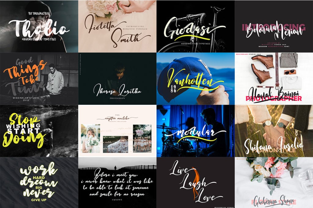 Stylish Calligraphy Fonts - 156 Fonts of 62 Typefaces – MasterBundles