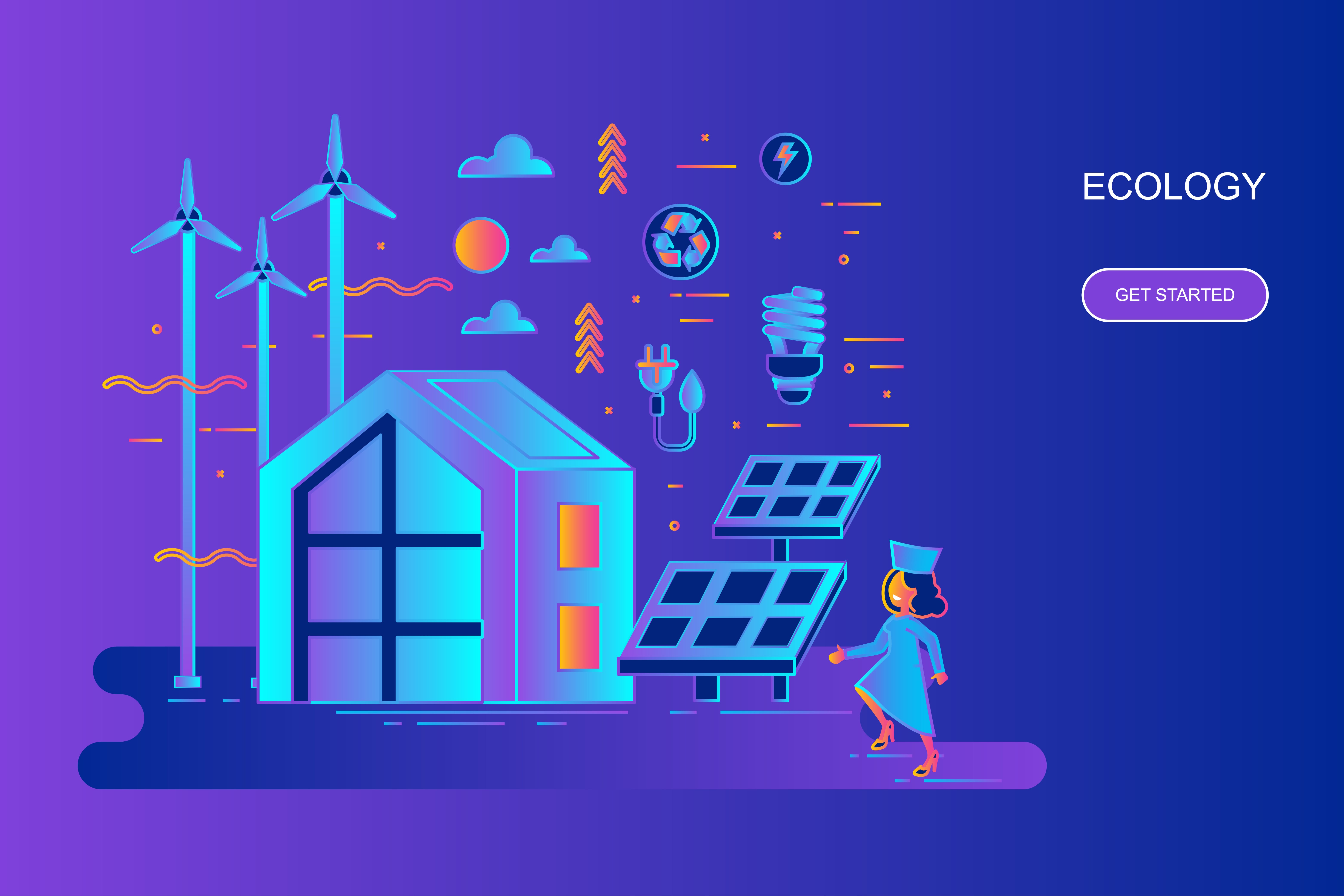 24 Gradient Flat Design Concepts - $12 – MasterBundles