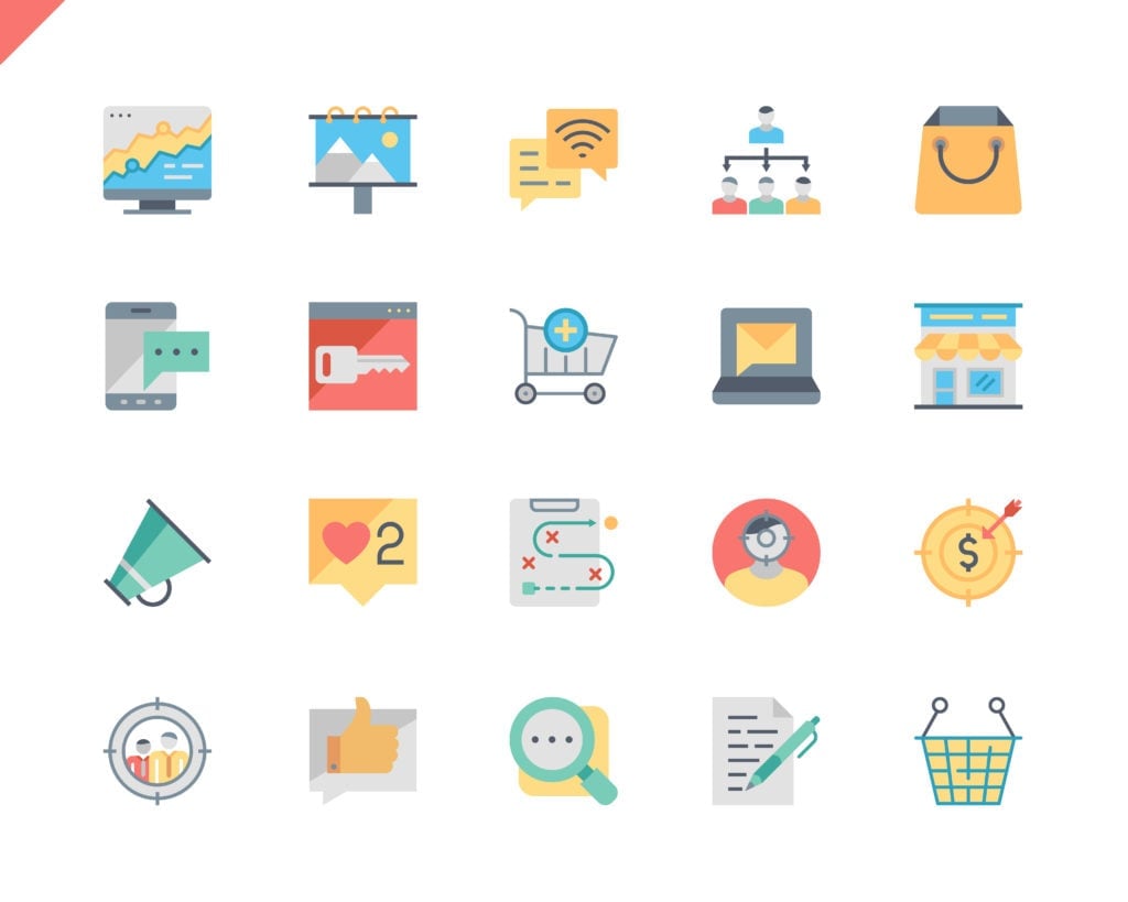 500 App Flat Web Icons - just $24 – MasterBundles