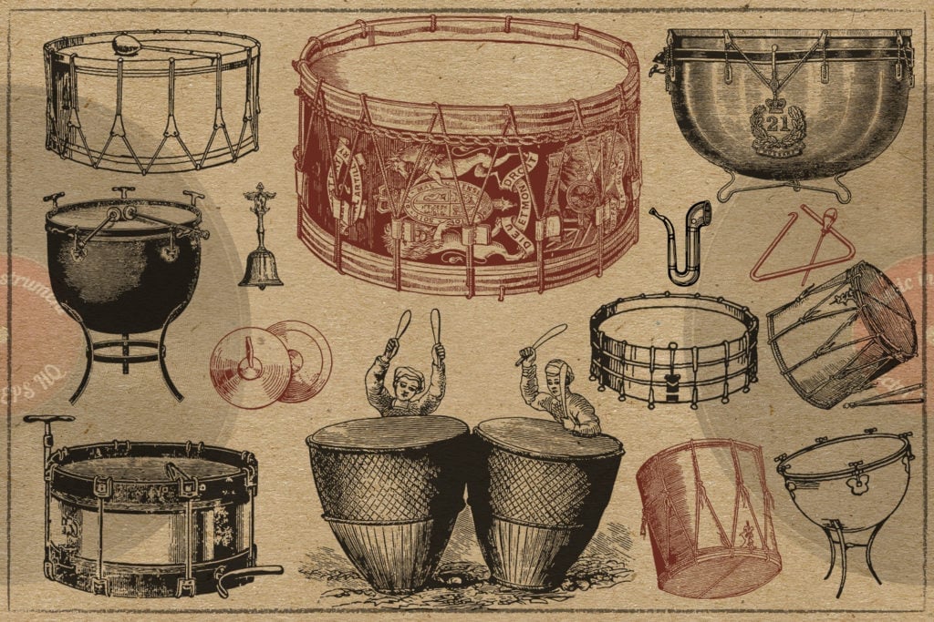 100 Vintage Music Instruments - $9 ONLY! – MasterBundles
