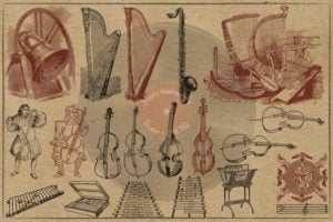 100 Vintage Music Instruments - $9 ONLY! | Master Bundles
