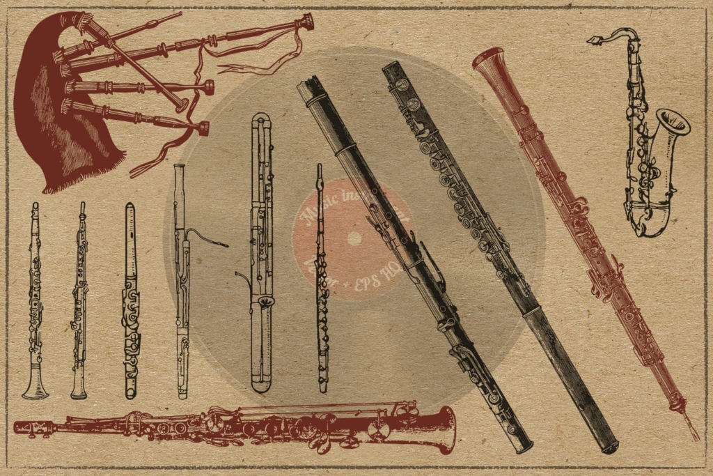100 Vintage Music Instruments - $9 ONLY! – MasterBundles