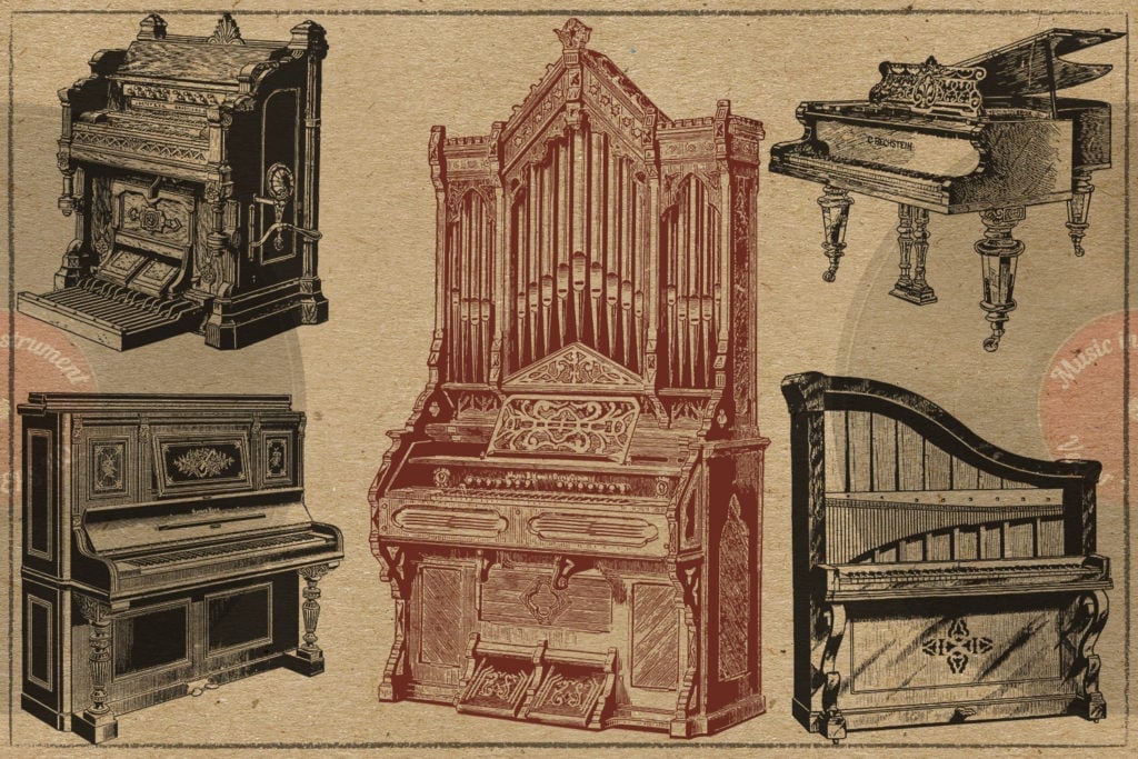 100 Vintage Music Instruments - $9 ONLY! – MasterBundles