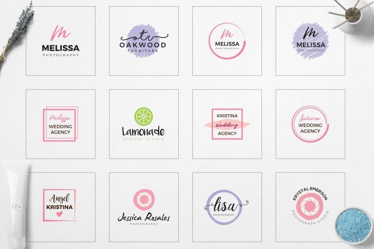 Feminine Logo: 52 Minimal Branding Girly Logos – MasterBundles