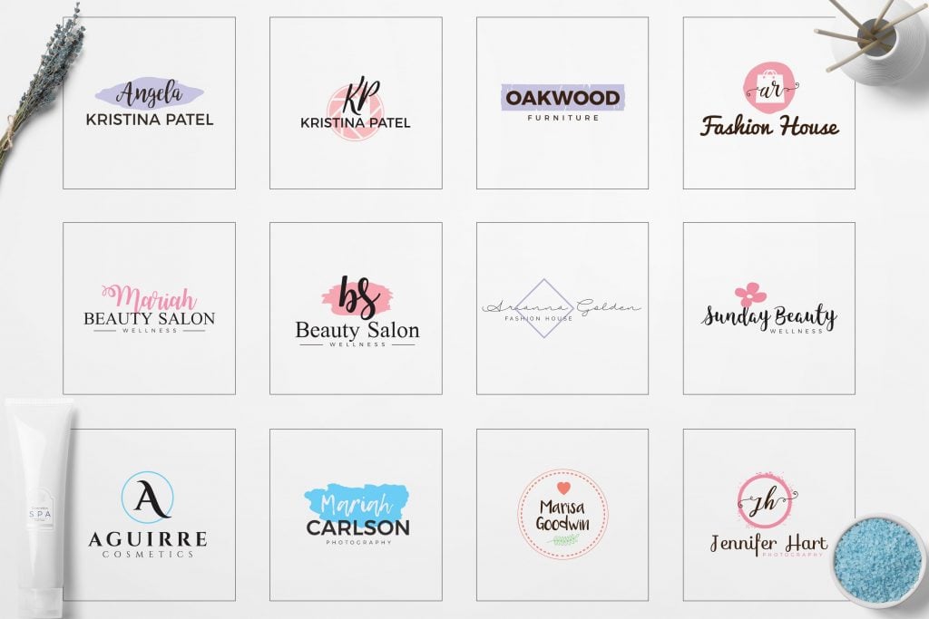 Feminine Logo: 52 Minimal Branding Girly Logos – MasterBundles