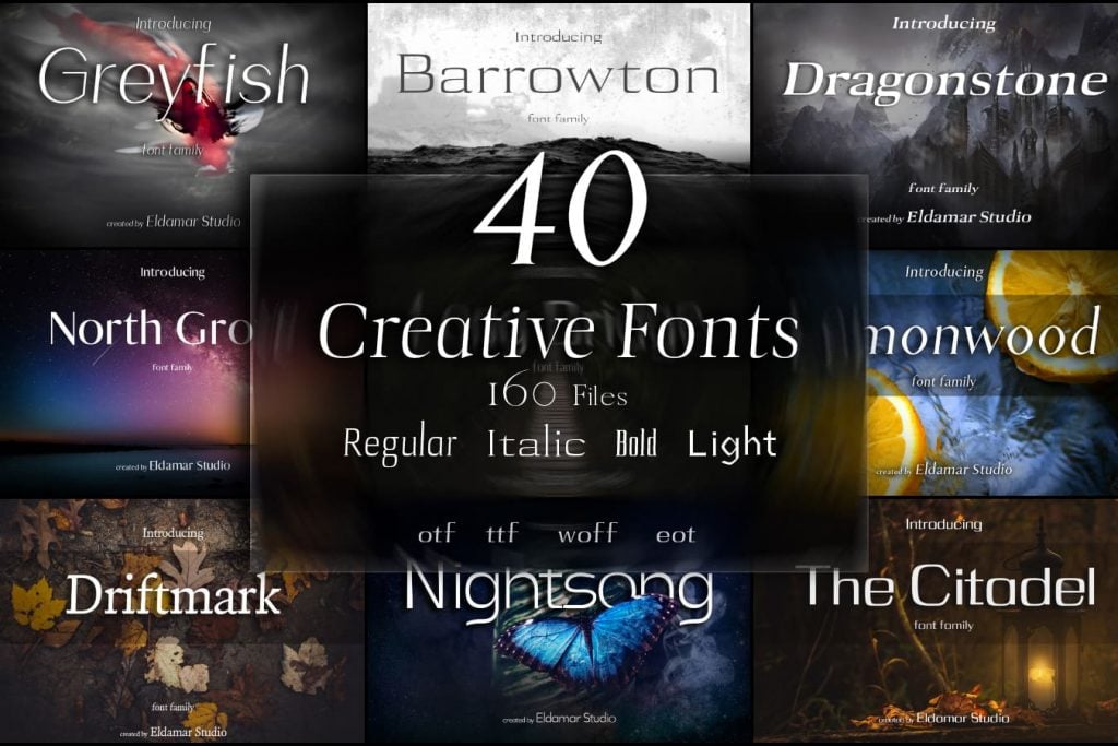 Fun Fonts - 40 Creative Fonts - 160 Files - Just $15 – MasterBundles