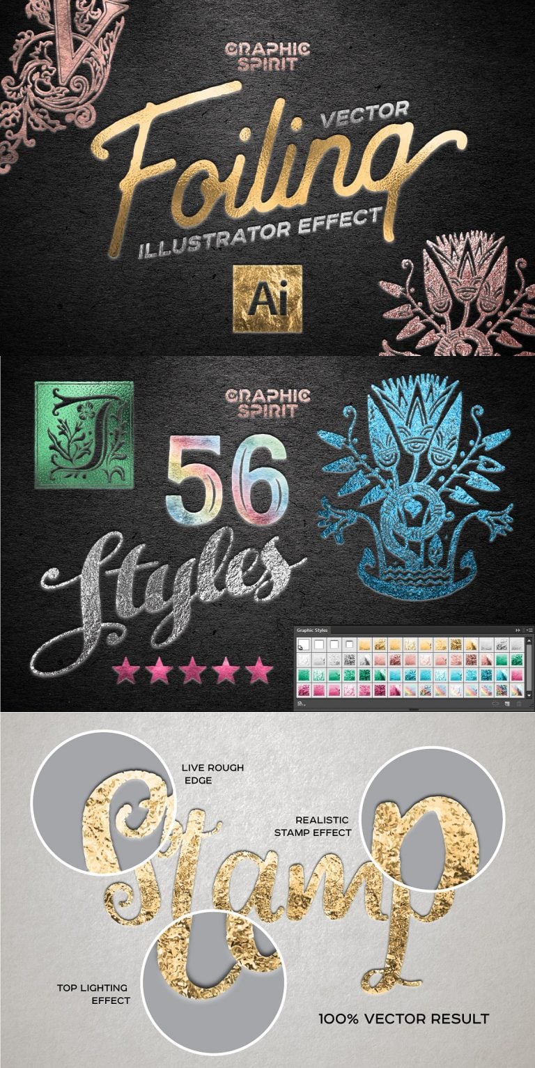 Vector Foil TOOLKIT For Illustrator – MasterBundles