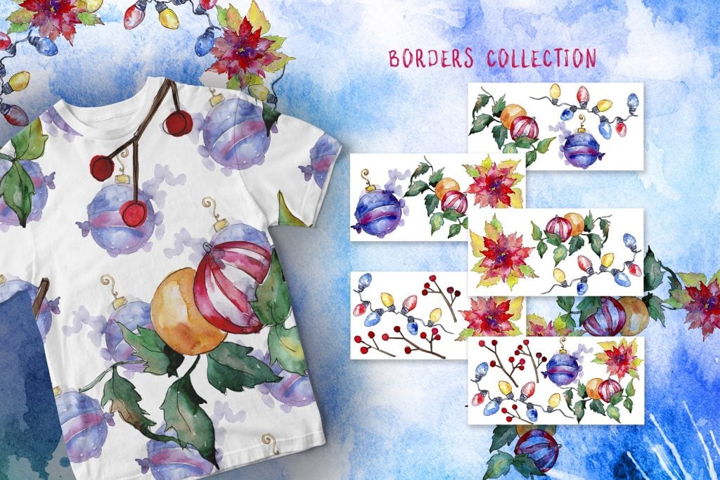 Christmas Happy Holiday PNG Watercolor Set - $11 – MasterBundles