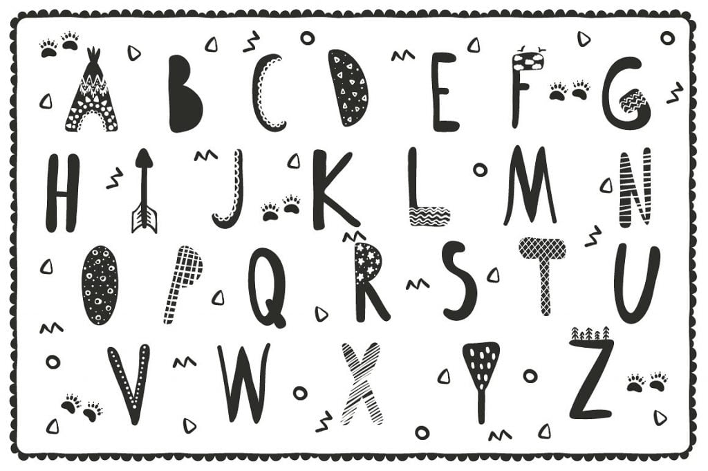 Black and White Set: 100 Minimal Elements & 10 Patterns – MasterBundles