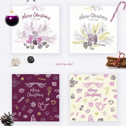 Sweet Christmas: Vector Hand-Sketched Set - just $7 – MasterBundles
