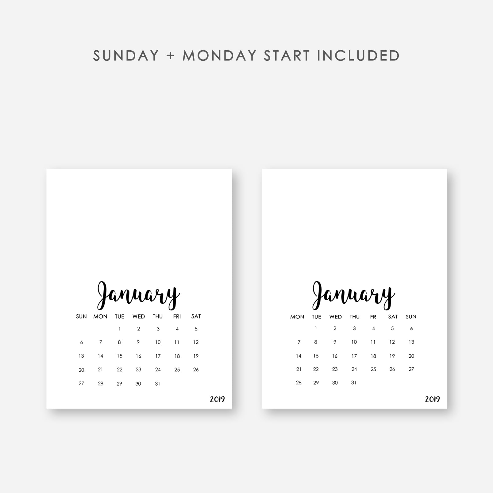 2021 Printable Calendar Template - $9 ONLY | Master Bundles