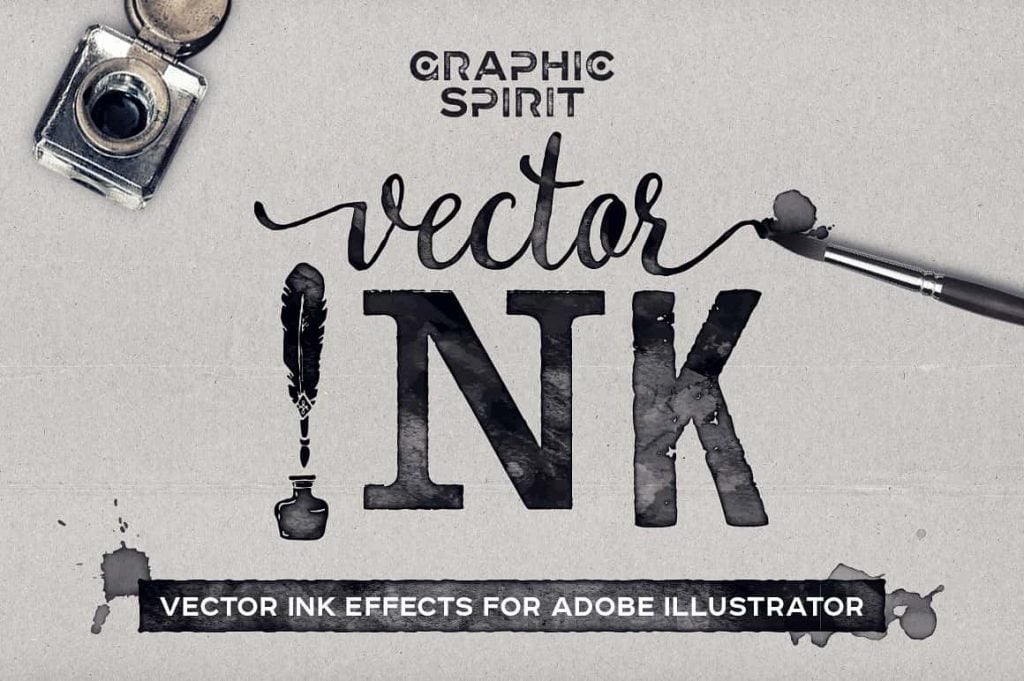 VECTOR Ink Effects For Adobe Illustrator - just $9 – MasterBundles